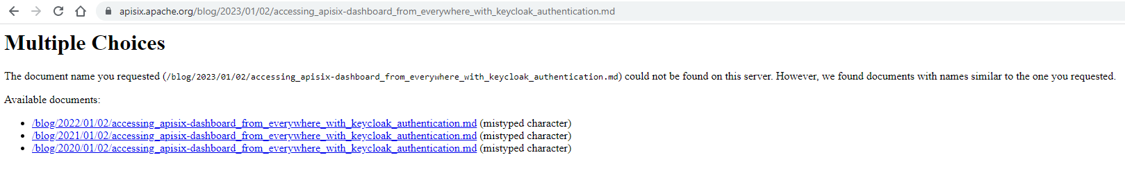 [Site]: Blog "Accessing APISIX-Dashboard from Everywhere with Keycloak Authentication" not ...