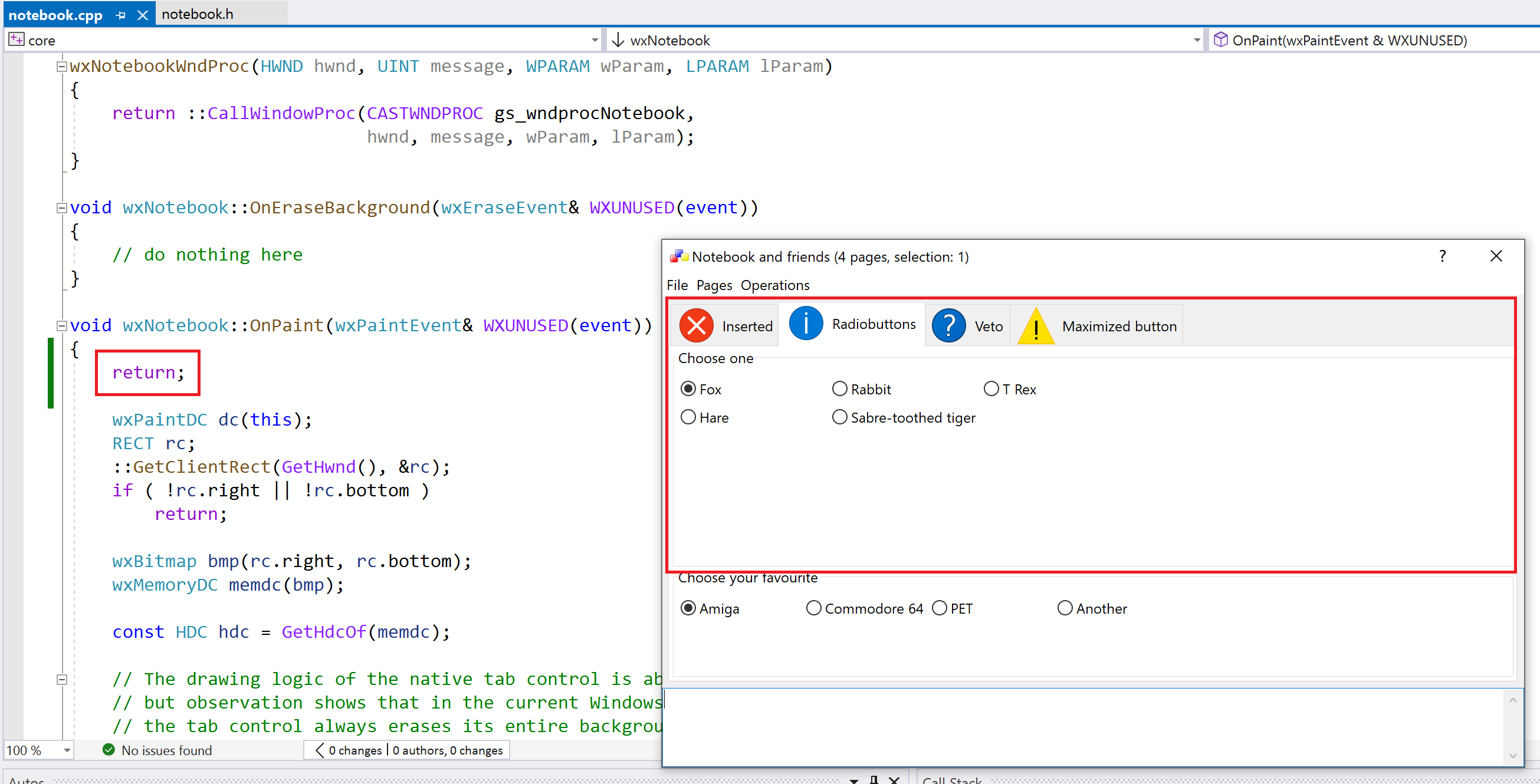 Code redundancy in `wxNotebook::OnPaint` · Issue #22344 · wxWidgets/wxWidgets · GitHub