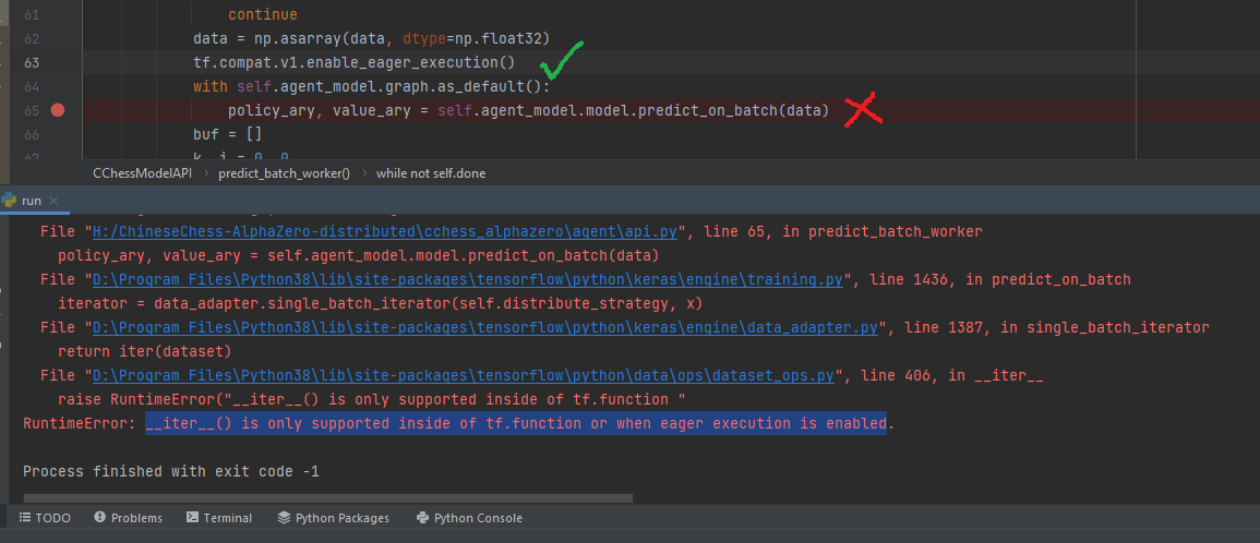 Iter Is Only Supported Inside Of Tf Function Or When Eager Execution Is Enabled · Issue