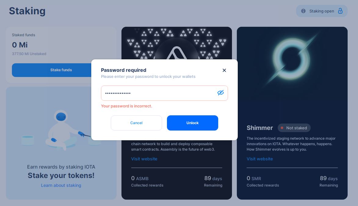 The Wallet is rejecting my password · Issue #1926 · iotaledger/firefly · GitHub