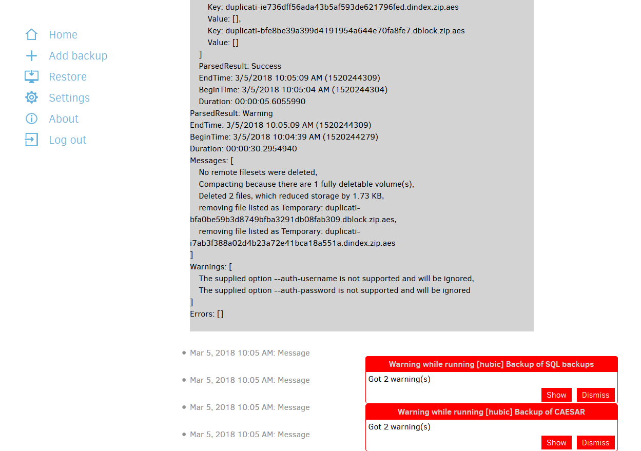 Changing backend type leaves invalid backend options · Issue #3082 · duplicati/duplicati · GitHub