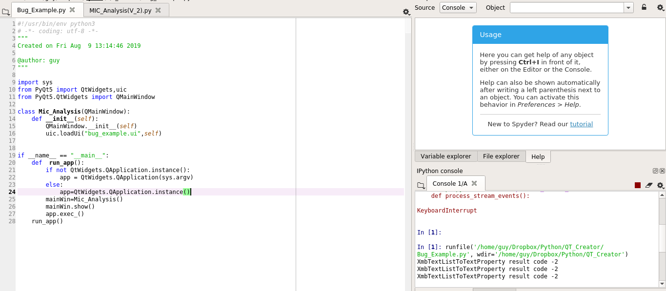 Can t Kill Python Qt Window Need To Restart Kernal To Re run The 