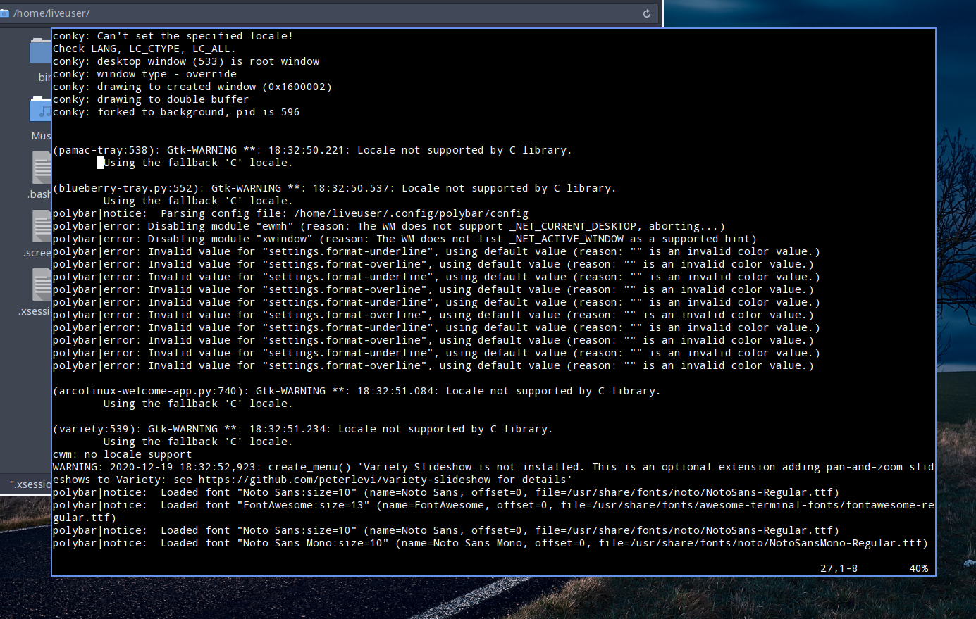 EWMH is not present on initial boot or after making changes to the polybar config file · Issue ...
