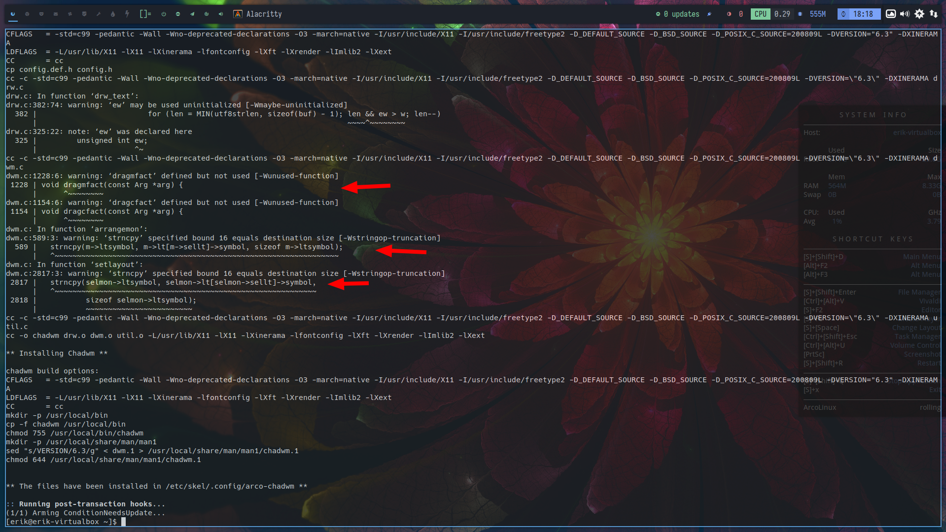 Errors during make without consequences · Issue #119 · siduck/chadwm ...