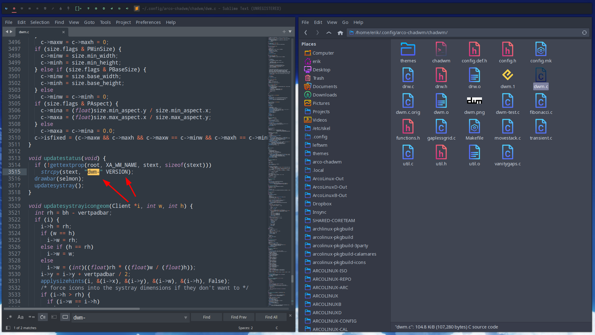 Piece of version visible · Issue #127 · siduck/chadwm · GitHub