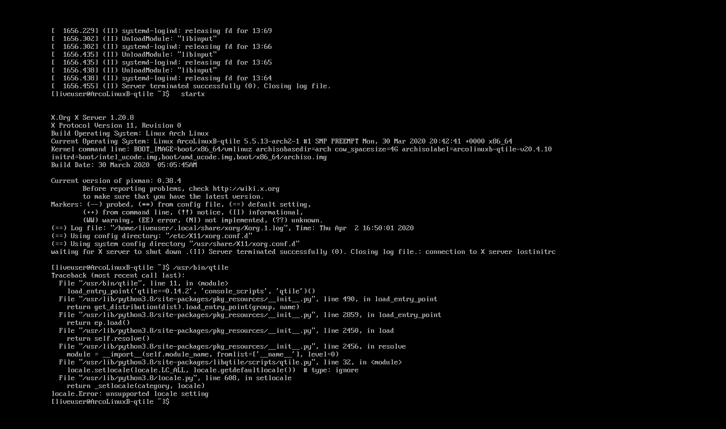 Creation of Iso with lightdm and Qtile - qtile crashes after login into lightdm · Issue #1581 ...