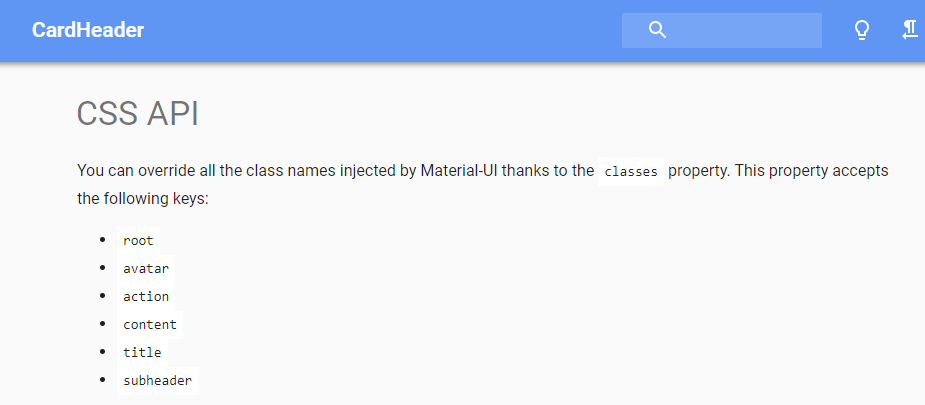 "action" missing from CardHeaderClassKey in CardHeader.d.ts · Issue #10378 · mui/material-ui ...