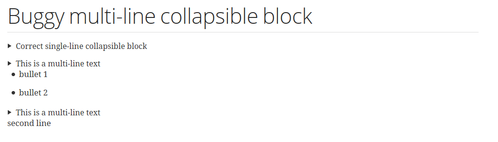 Multi-line title of a collapsible block is rendered incorrectly · Issue ...