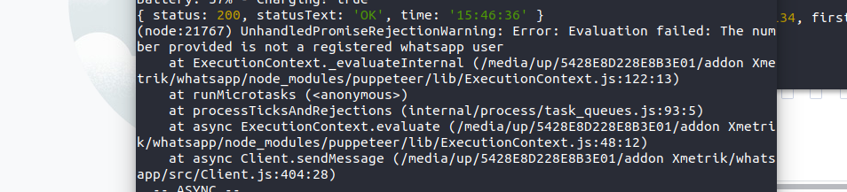 The number provided is not a registered whatsapp user · Issue #190 ...