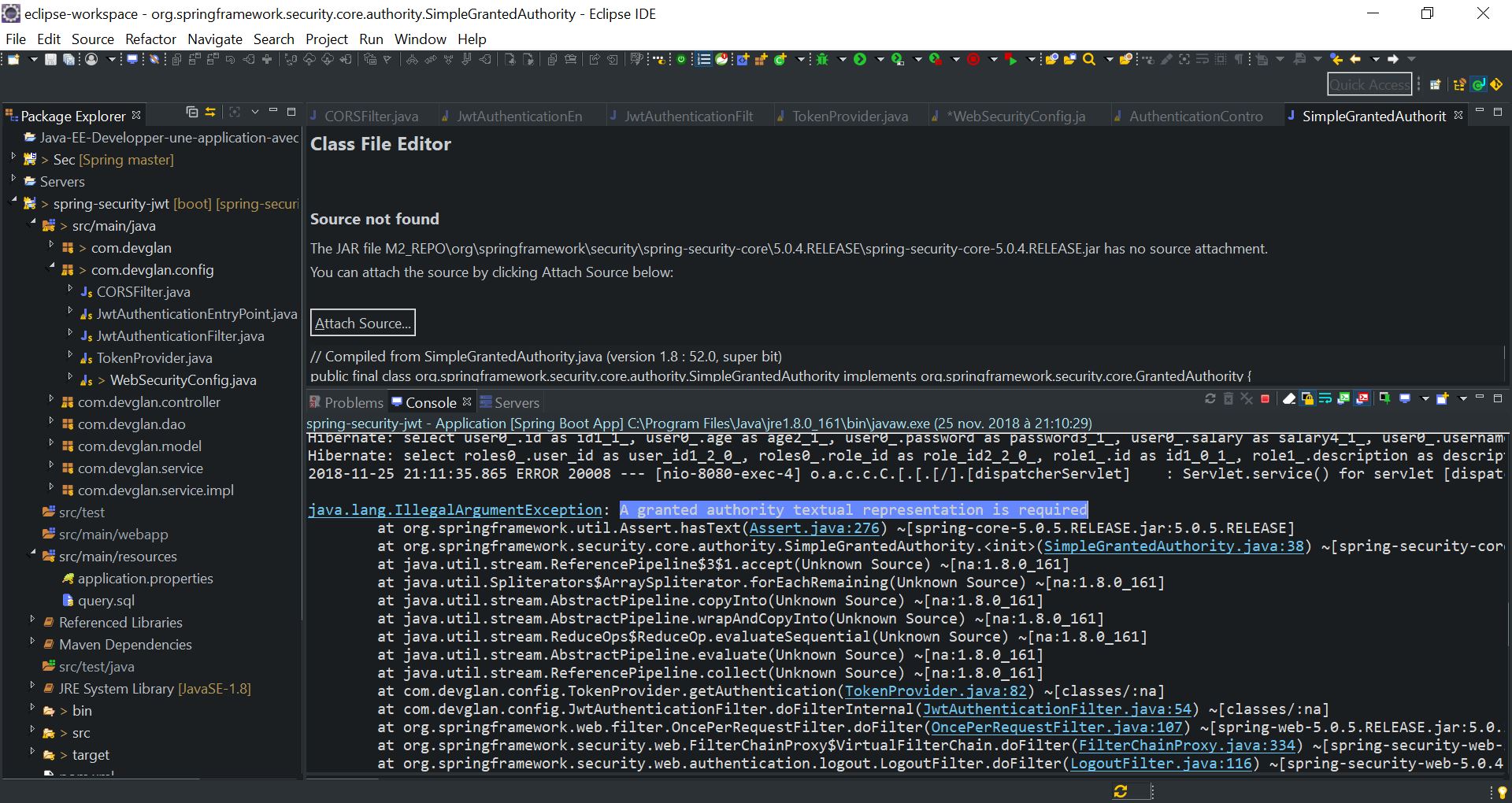 A granted authority textual representation is required · Issue #1 · only2dhir/spring-security ...
