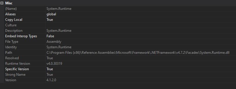 Running 4.0.60-pre .netFramework 4.7.2 Could not load type 'System ...