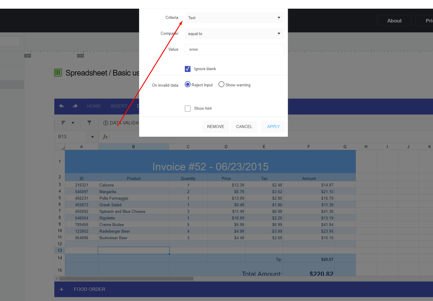 Spreadsheet validation hint displays twice · Issue #3850 · telerik/kendo-ui-core · GitHub