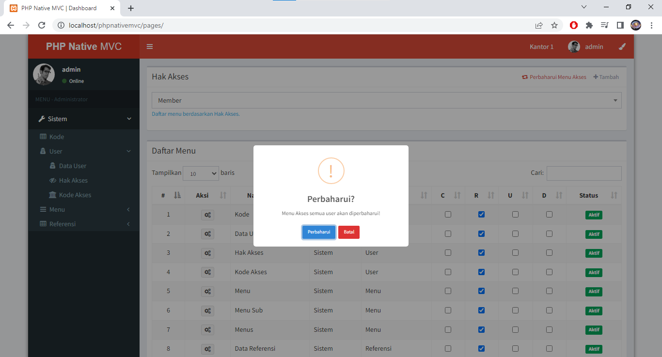 Github Ianbendoez003 Phpnativemvc User Hakakses Source Code Php Native Mvc Crud User