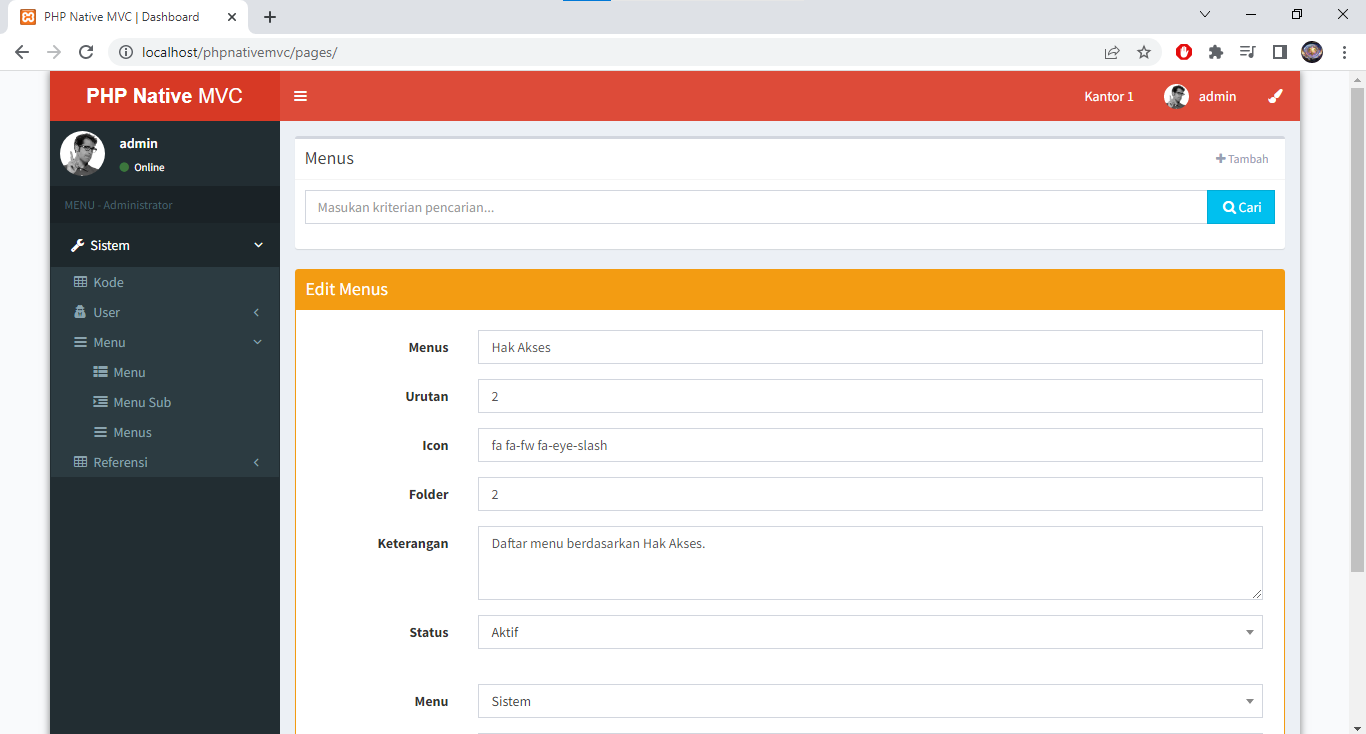 GitHub - ianbendoez/007-phpnativemvc-menu-menus: Source Code PHP Native MVC (CRUD) - Menu / Menus