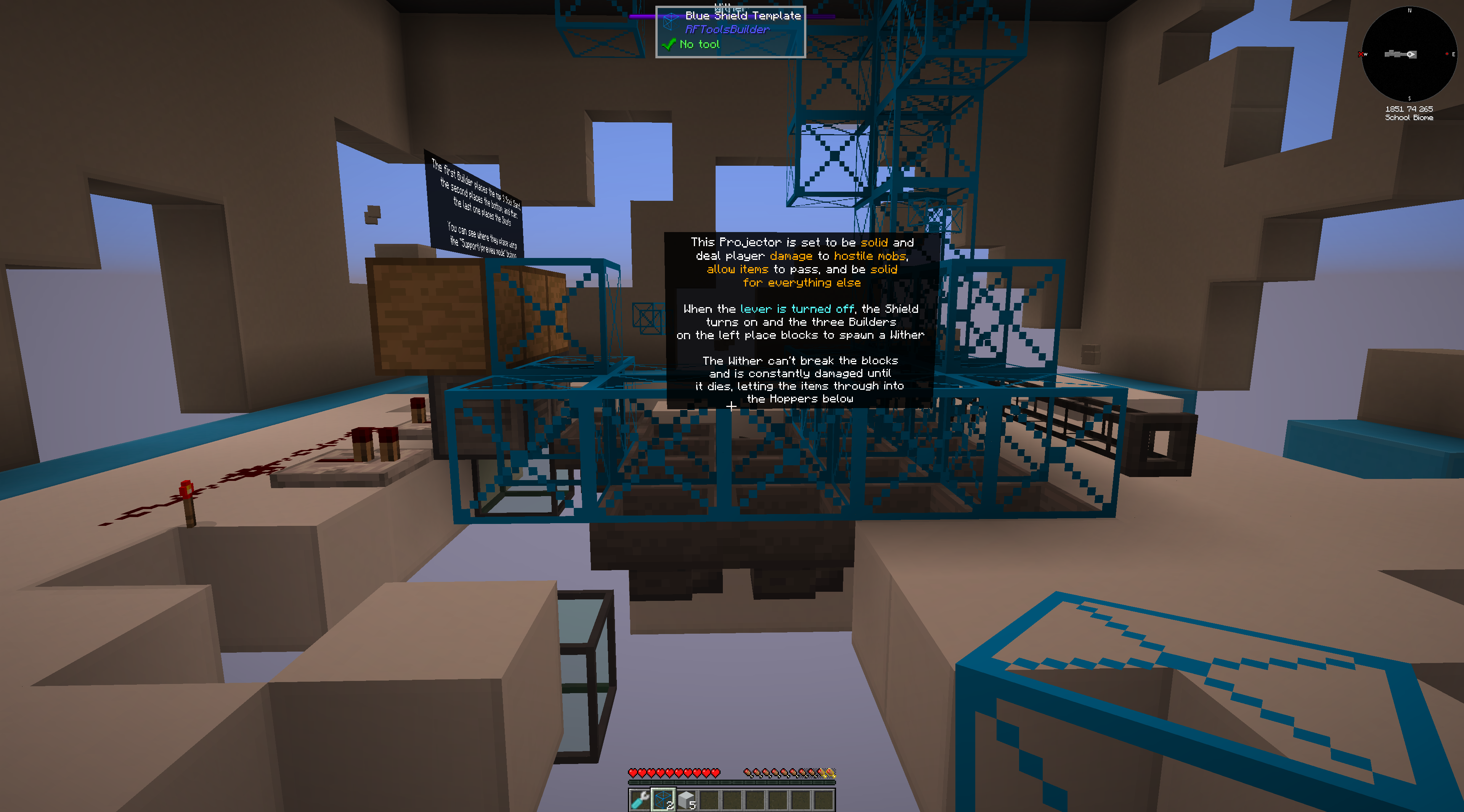 The Wither in the shields tutorial destroys the room because it's ...