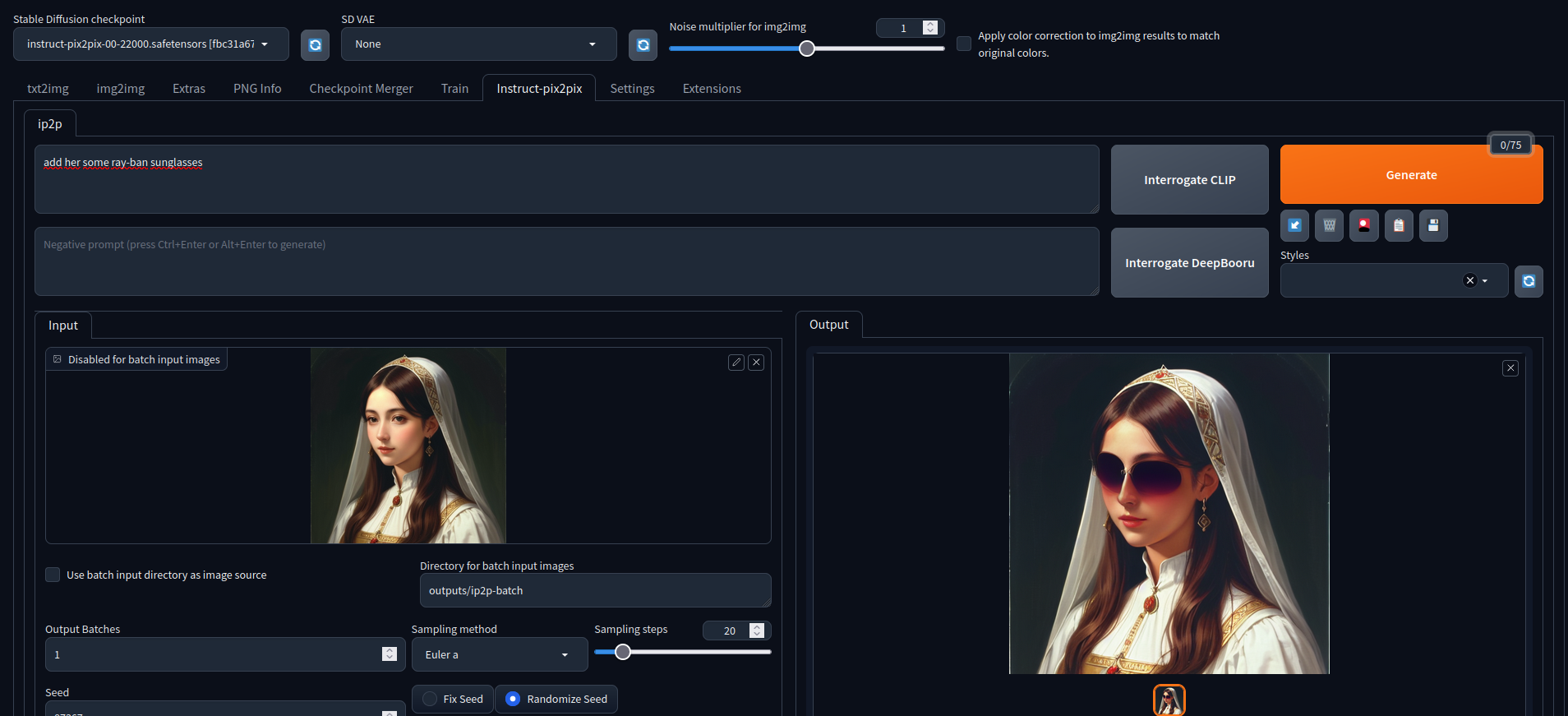 Instruct Pix2Pix not working as expected on 1.6.0 · AUTOMATIC1111 stable-diffusion-webui ...