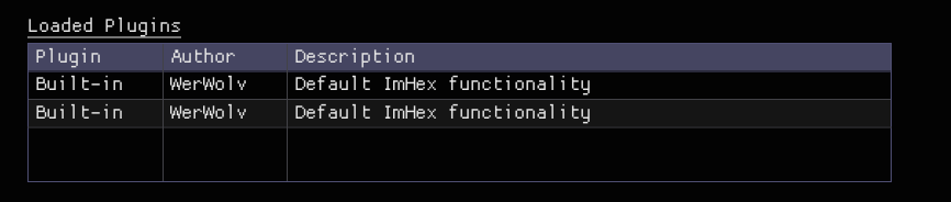 [Bug] Tool list is dublicated · Issue #349 · WerWolv/ImHex · GitHub