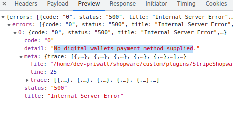 handlePayment return error · Issue #1799 · vuestorefront/shopware-pwa · GitHub