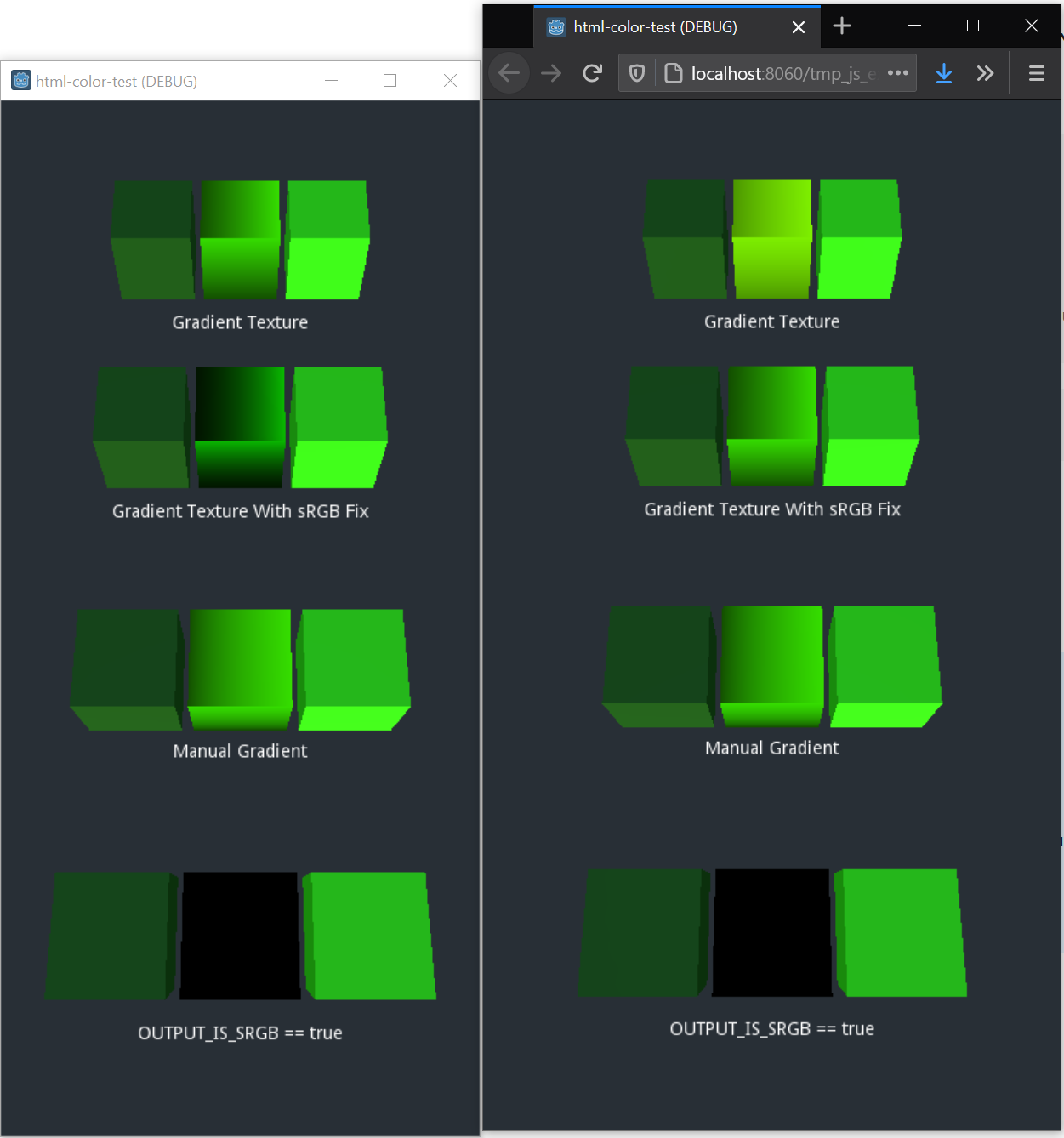GradientTextures uses sRGB colorspace in HTML only · Issue #48460 ...