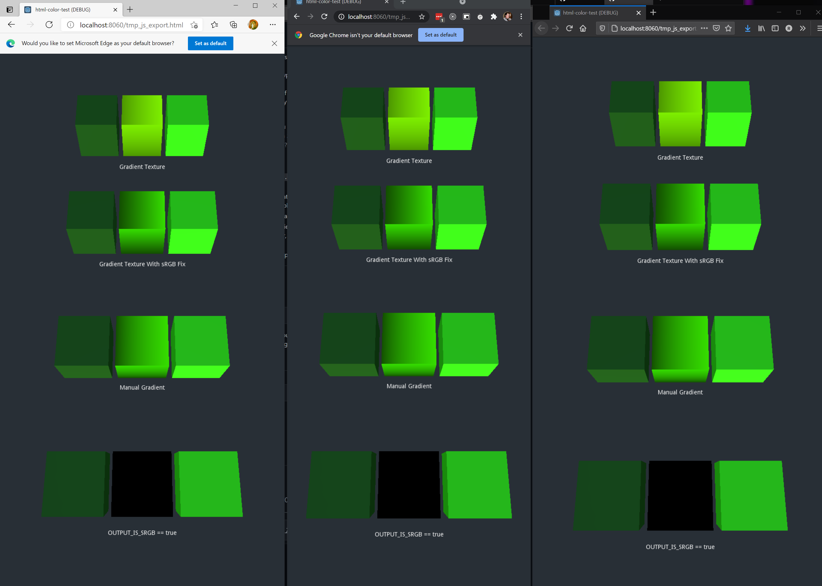 GradientTextures uses sRGB colorspace in HTML only · Issue #48460 ...