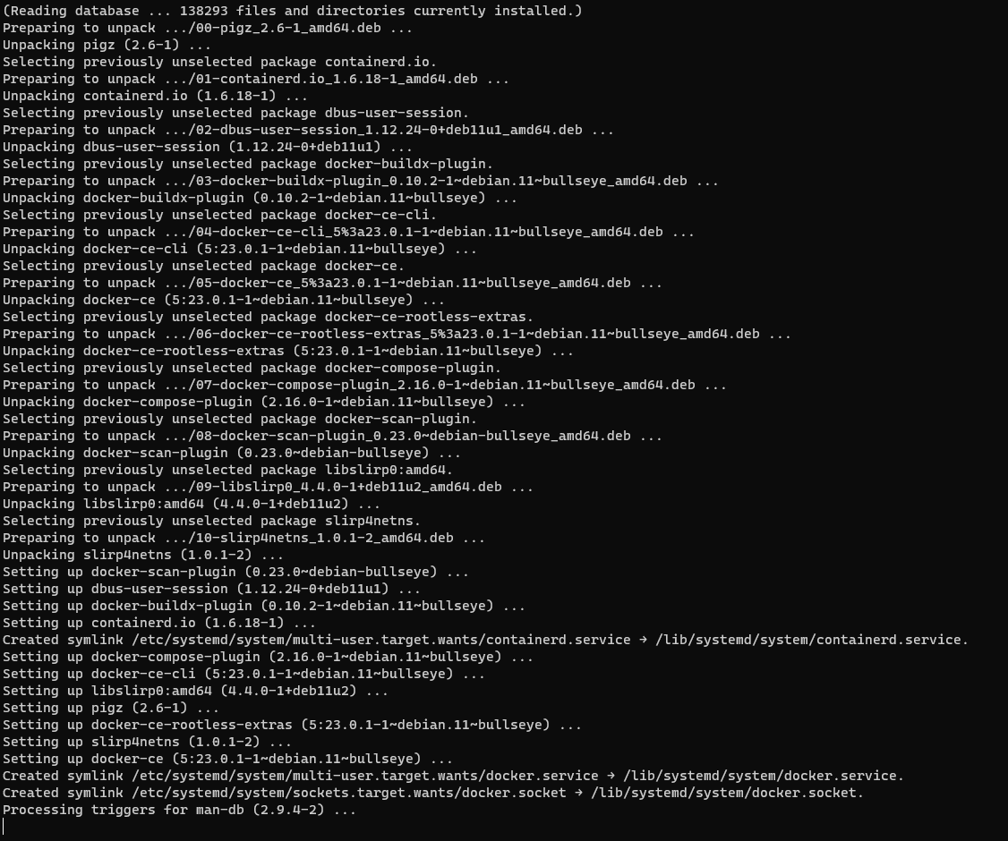 Installer is stuck at "Processing triggers for man-db (2.9.4-2) · Issue #405 · pterodactyl ...