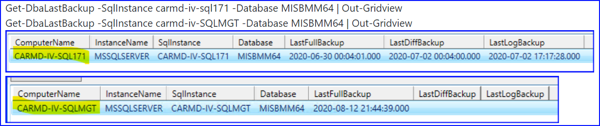 The last backup information returned is different from actual. (similar case reported on #5477 ...