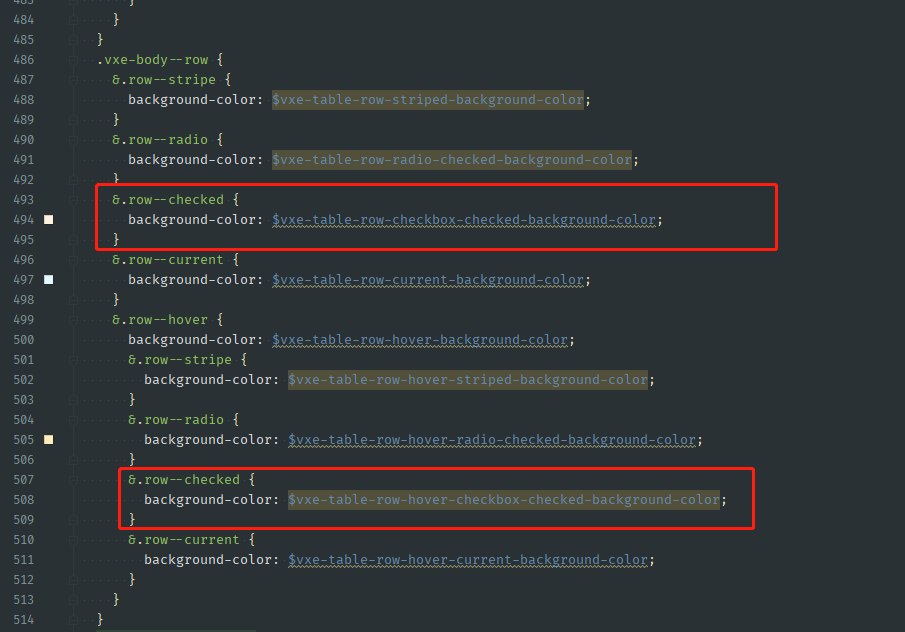 选中后行没有 row--checked 样式 · Issue #1904 · x-extends/vxe-table · GitHub