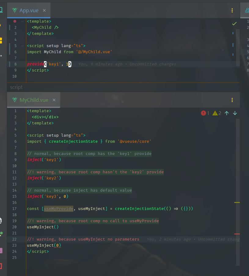 Createinjectionstate 没有 Inject 的默认值功能 导致控制台 Warning · Issue 3350 · Vueuse Vueuse · Github