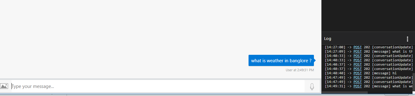 Not Receiving Response From Bot Emulator · Issue 359 · Microsoft 7276