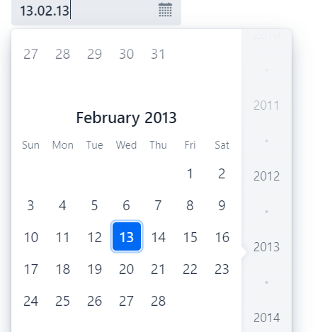 [DatePicker] Selecting a value in the overlay results in wrong date, when using short year ...
