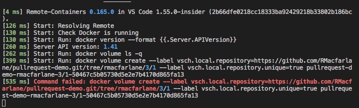 Clone Github Pull Request Into Container Fails When Branch Has Multiple Slashes · Issue 4755