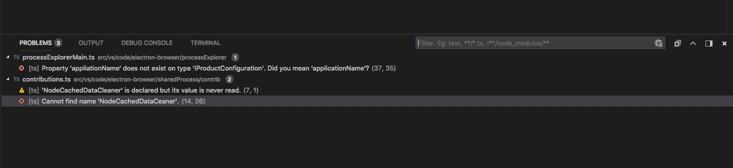 Entering '*' in problems view filter box causes all problems to be highlighted · Issue #48575 ...