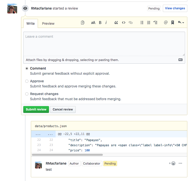 User can only have one pending review per pull request · Issue #1317 · microsoft/vscode-pull ...