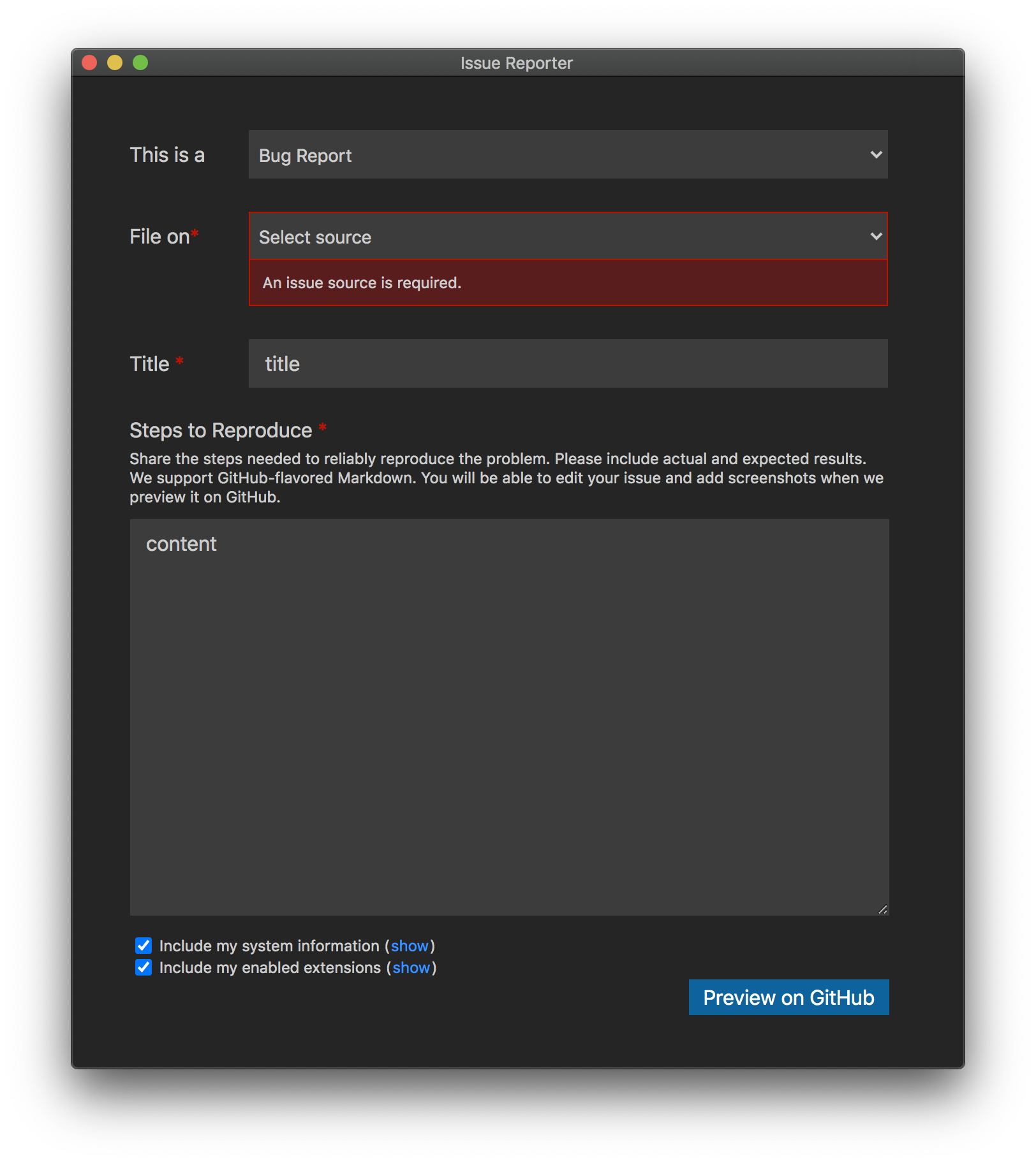 Bug Report Ux Issue When No Source Is Selected · Issue 104472 · Microsoftvscode · Github