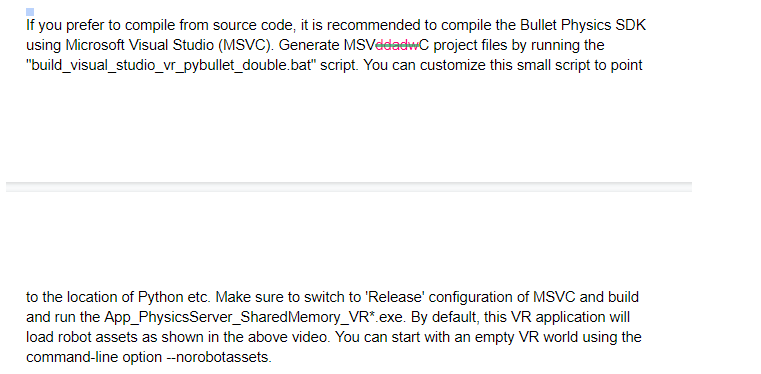 About using VR in PyBullet · Issue #3334 · bulletphysics/bullet3 · GitHub