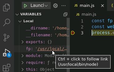 💄 Include file system path in debug mode's URI/link hovers by babakks · Pull Request #165709 ...