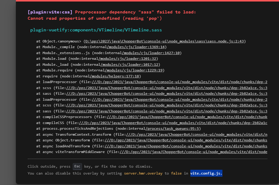 前端页面启动错误 · Issue #38 · Geniusay/ChopperBot · GitHub