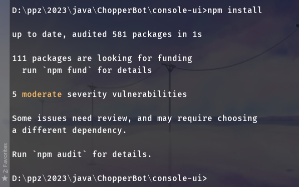 前端页面启动错误 · Issue #38 · Geniusay/ChopperBot · GitHub