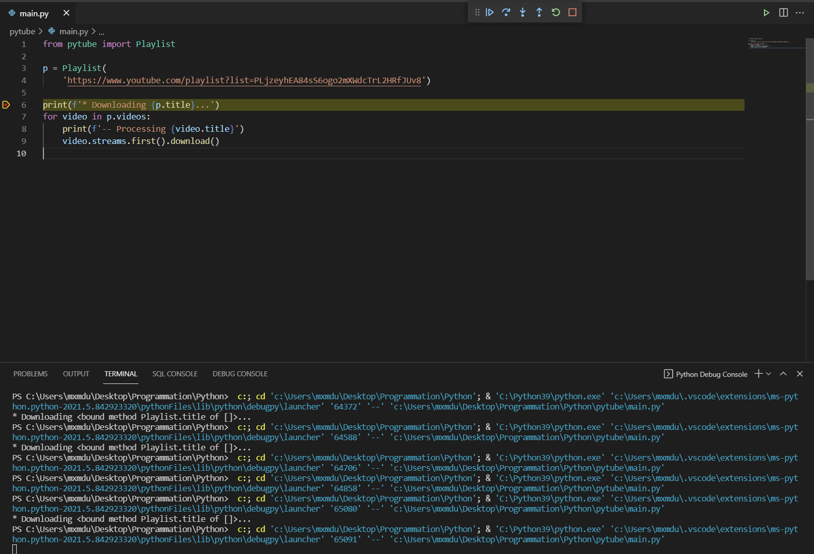 Playlist Download Not Working · Issue 1006 · Pytubepytube · Github