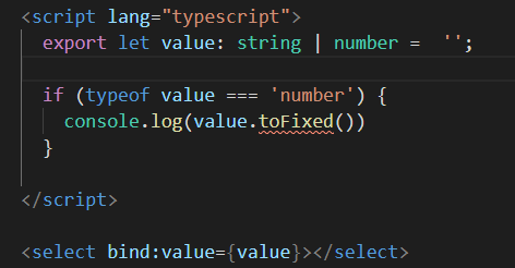Supports union types in props and reactive statement · Issue #214 · sveltejs/language-tools · GitHub
