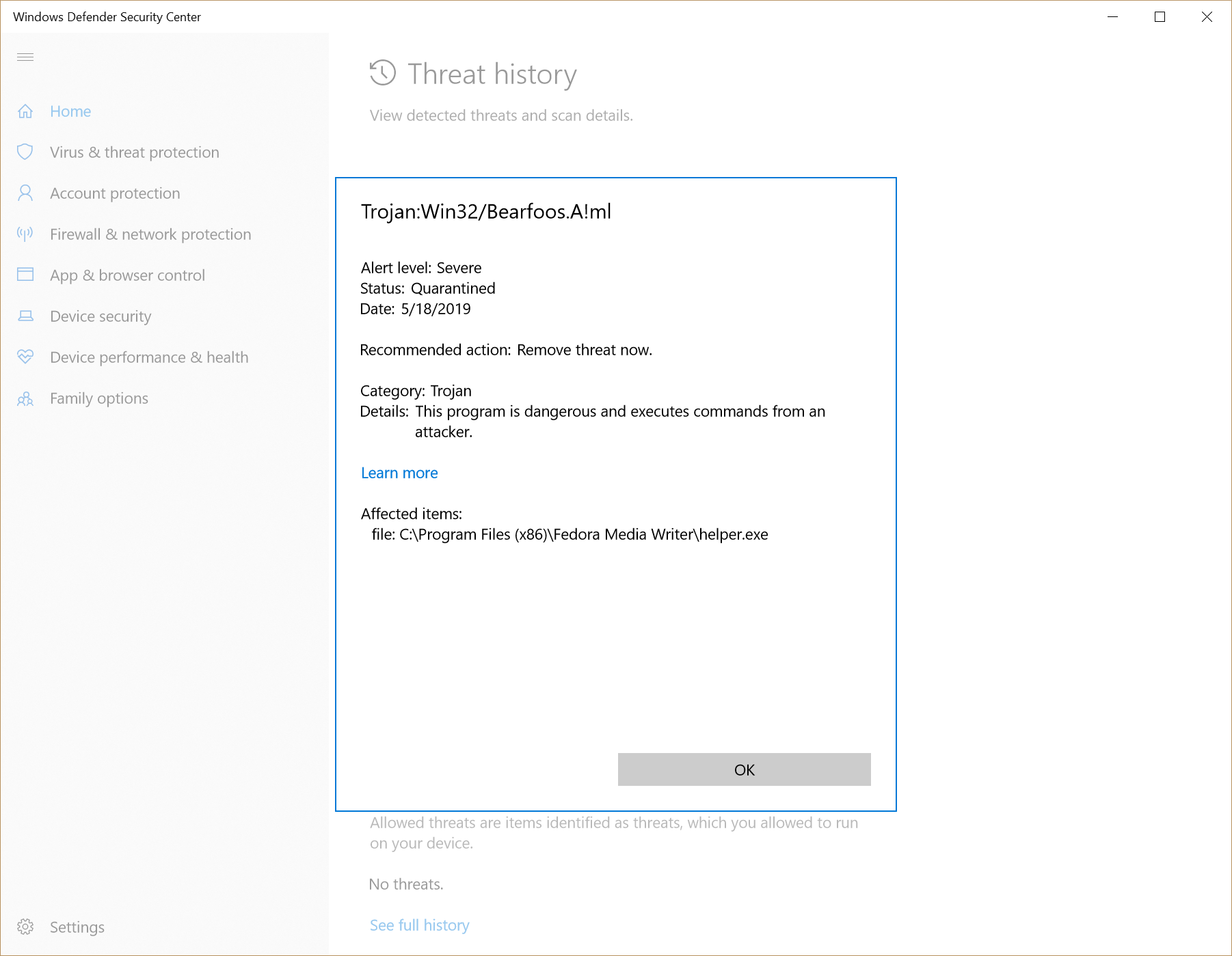 Windows Release Binary: Trojan Detected · Issue #202 · FedoraQt ...