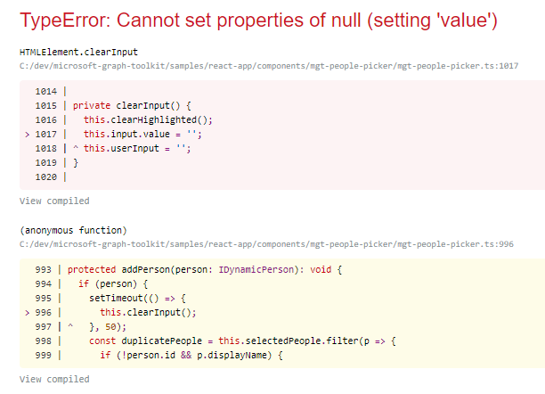 [BUG] PeoplePicker TypeError when select user with selectionMode=single ...