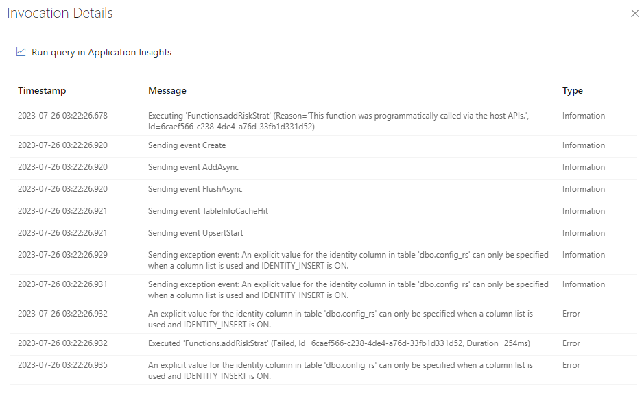 Cant Update A Row In Table With Identity As Primary Key · Issue 891 · Azureazure Functions