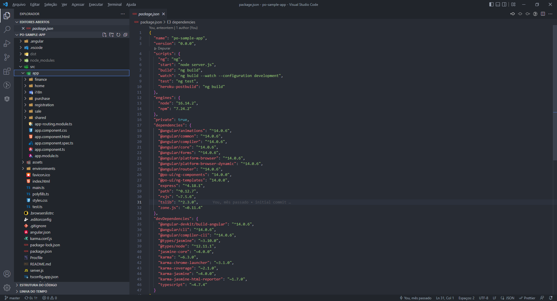 Po Page Dynamic Table Erro Na Propriedade `forceoptionscomponenttype 