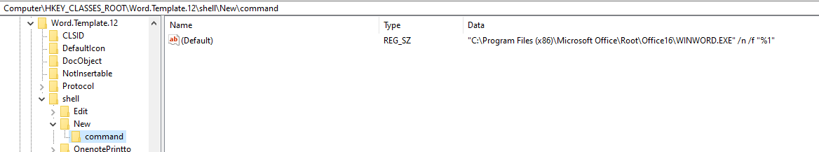Right click a Word Model file (*.dotx) and choosing Open create a new ...