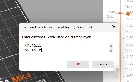 Height range modifier to include Extrusion Multiplier and Temperature ...