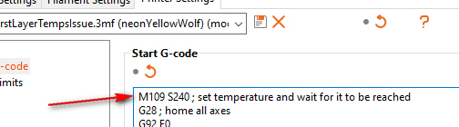 First Layer Temp set in FIilaments tab is not inserted into Gcode · Issue #4832 · prusa3d ...