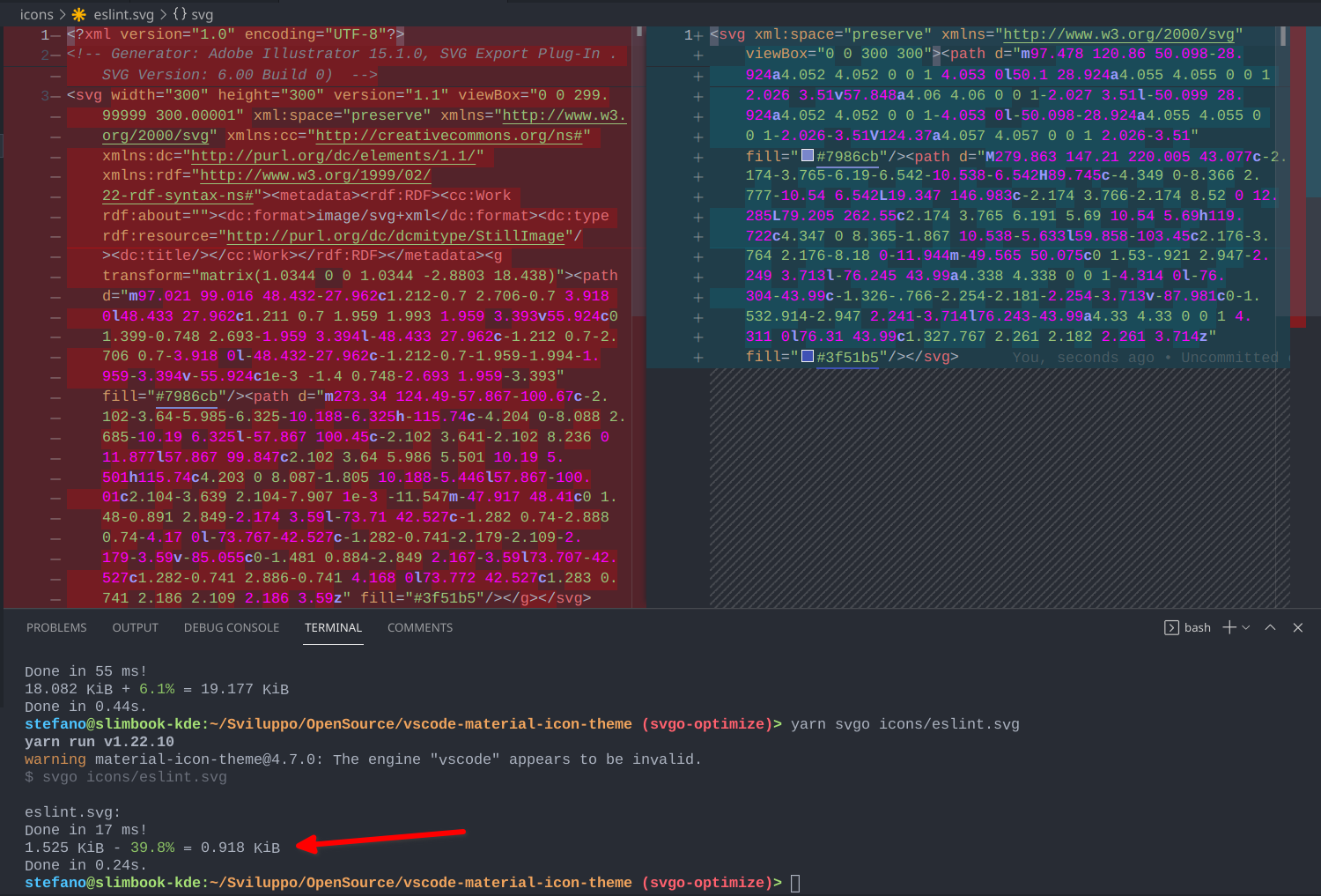 Add a SVGO script to clean and minify SVG files · Issue #1125 · material-extensions/vscode ...
