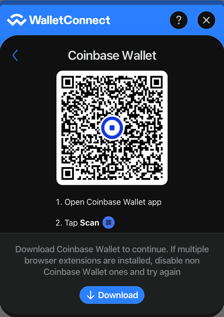 [feature] Add QR code for Coinbase wallet on desktop · Issue #1006 ...
