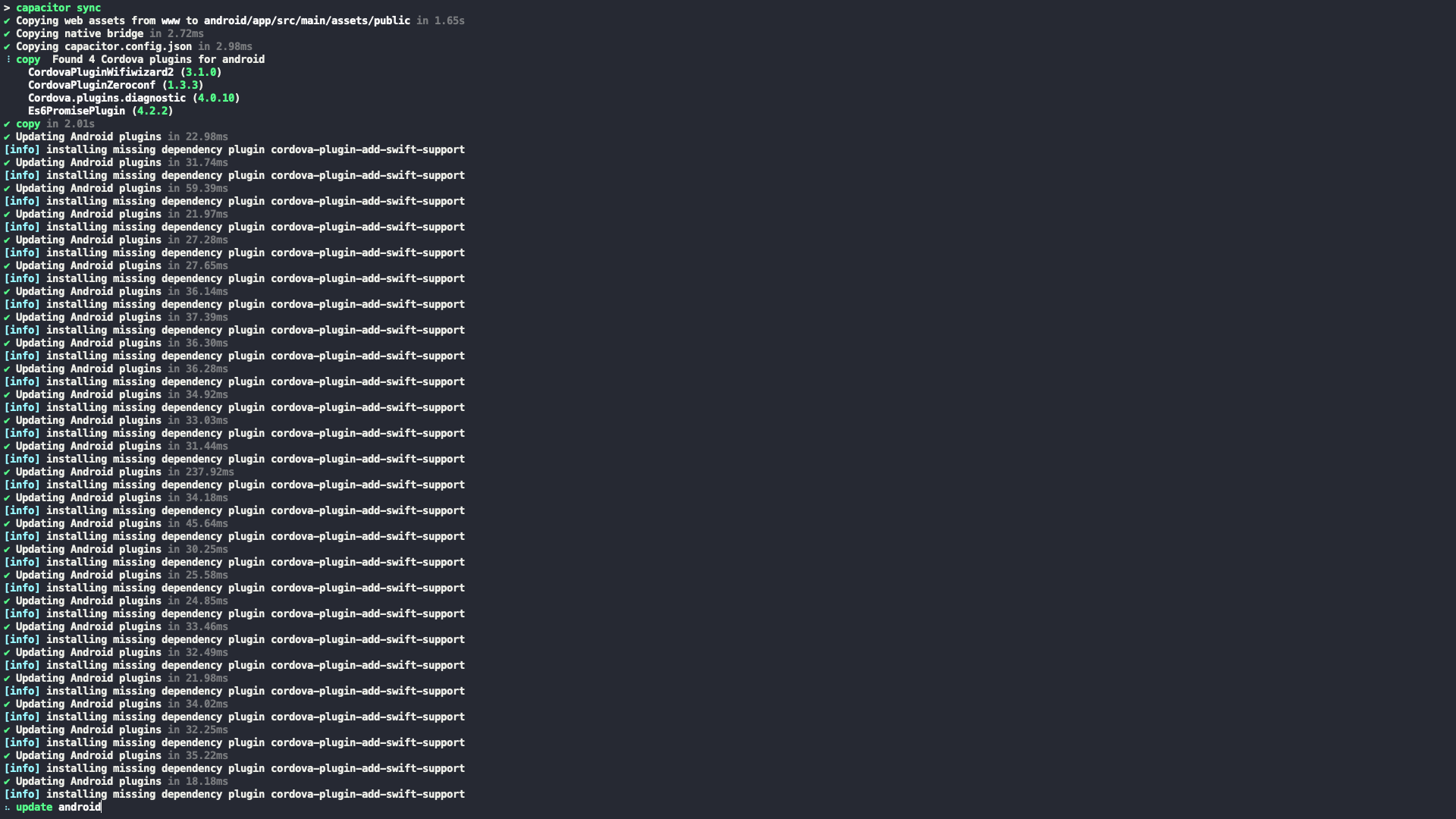 Failing to install the dependency · Issue #875 · ionic-team/capacitor · GitHub